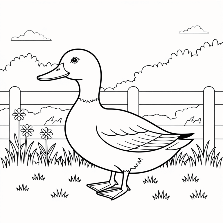 20 Duck coloring pages: Free Printables for Toddlers, Kids & Adults ...
