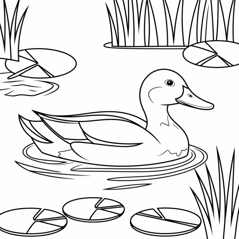 20 Duck coloring pages: Free Printables for Toddlers, Kids & Adults ...