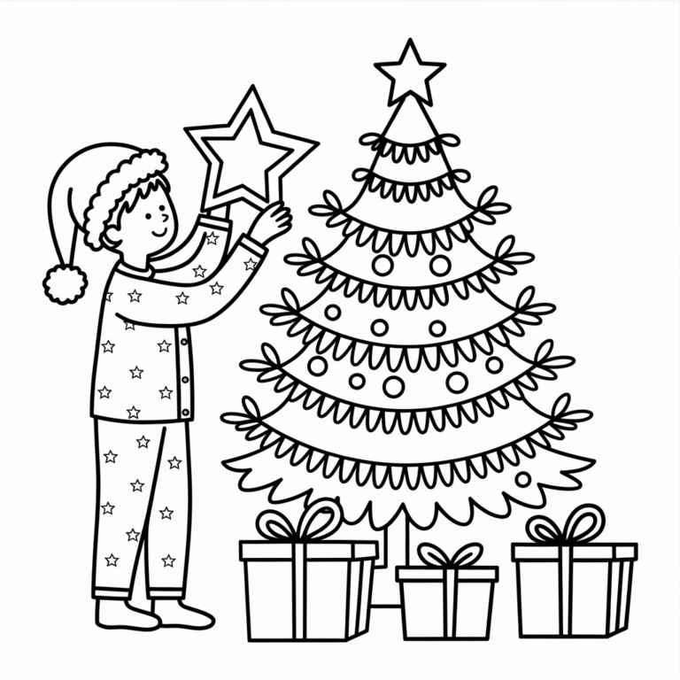 Hygge Christmas Coloring Pages – Cozy Holiday Printables for Relaxation ...