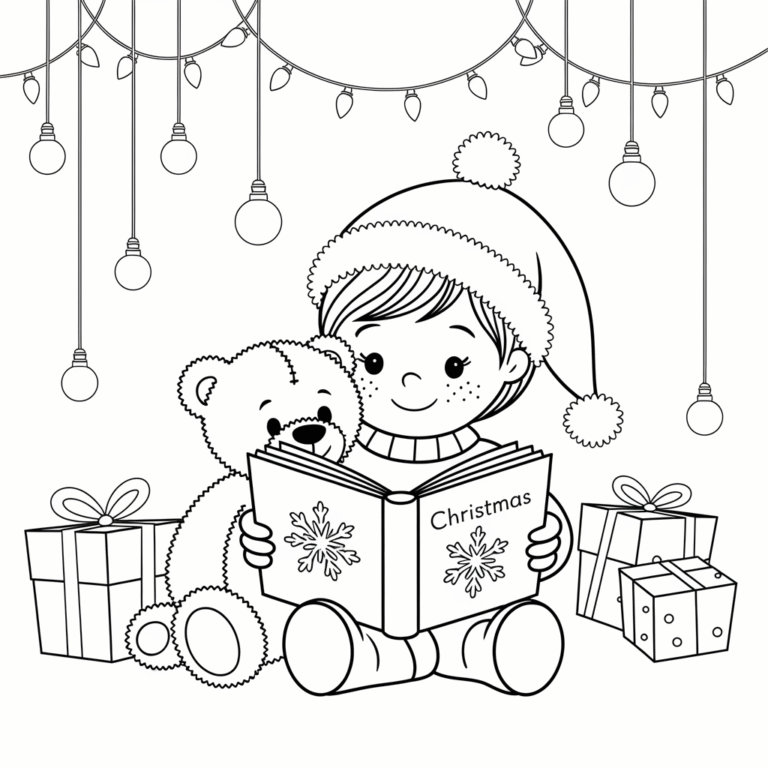 Hygge Christmas Coloring Pages – Cozy Holiday Printables for Relaxation ...