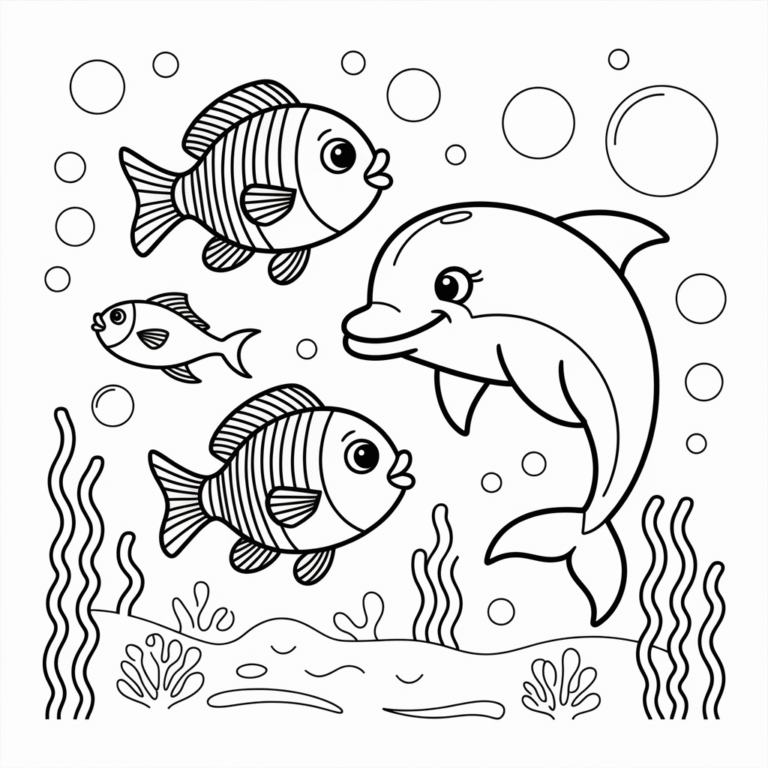 Coloring pages rainbow fish - Love For Coloring