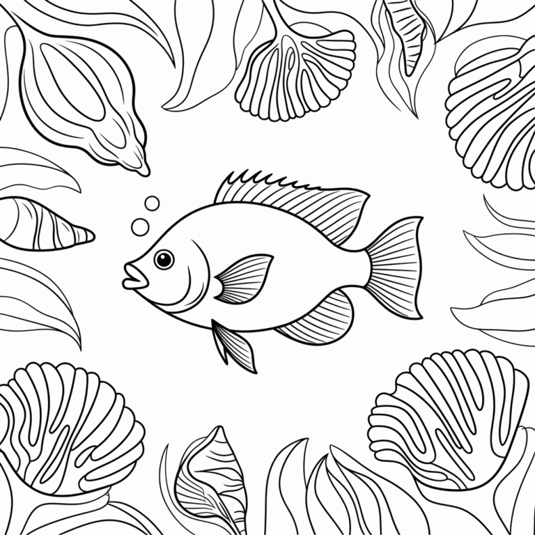 Coloring pages rainbow fish - Love For Coloring