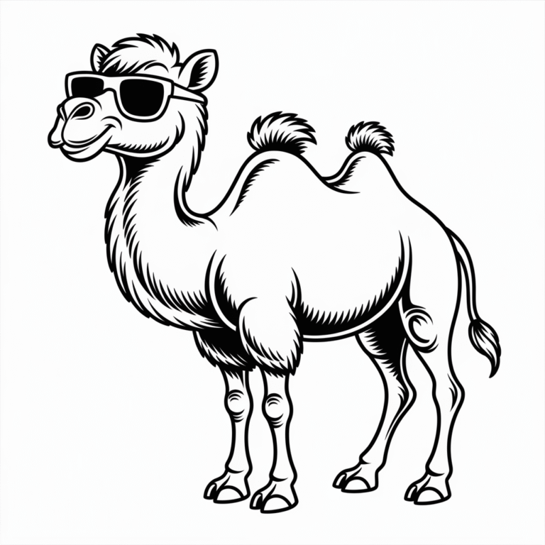 20 Camel Coloring Pages – Free & Printable Fun for Kids and Adults ...