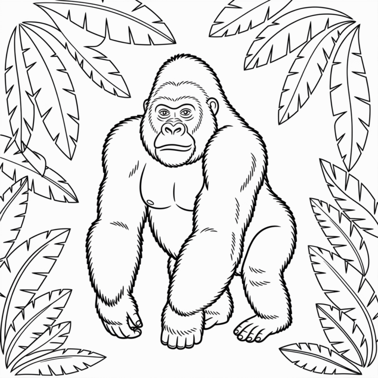 20 Gorilla Coloring Pages-Free printable - Love For Coloring