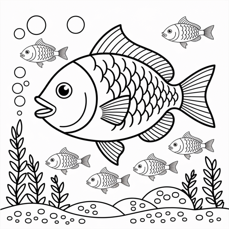 Coloring pages rainbow fish - Love For Coloring