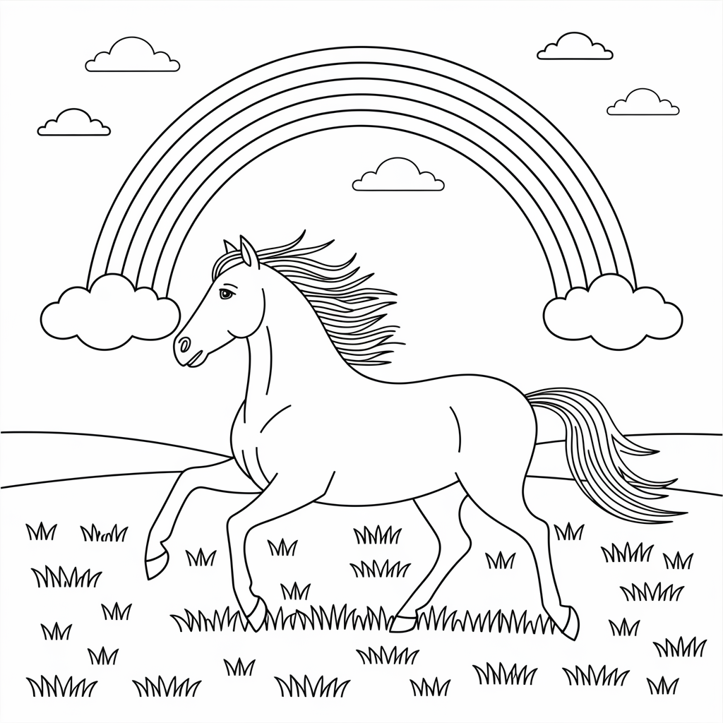 Coloring pages for horses - Love For Coloring