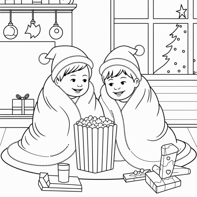 Hygge Christmas Coloring Pages – Cozy Holiday Printables for Relaxation ...