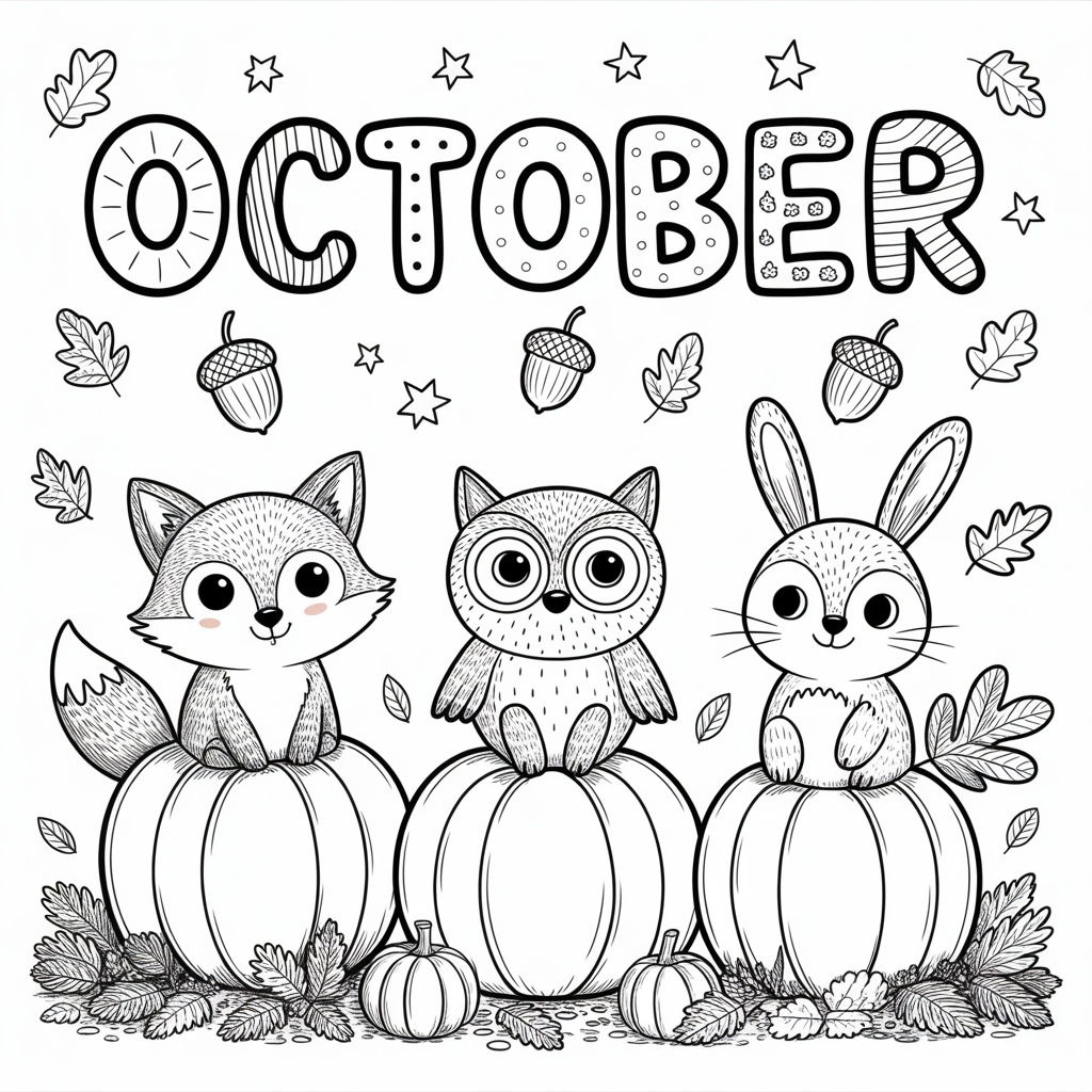 20 October Coloring Pages—Fun Fall Printables for Kids and Toddlers ...