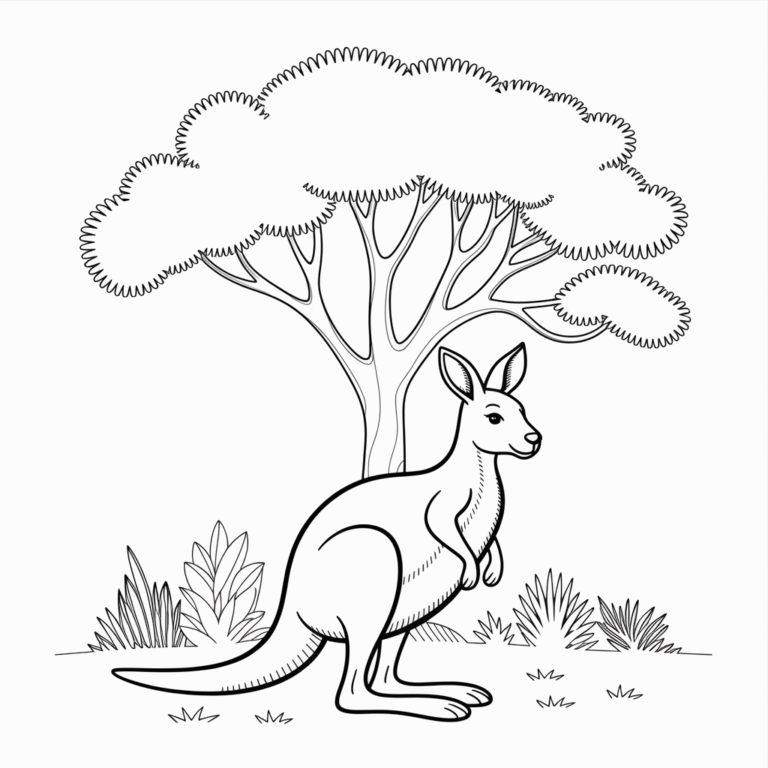 20 Kangaroo Coloring Pages – Free, Printable & Fun - Love For Coloring