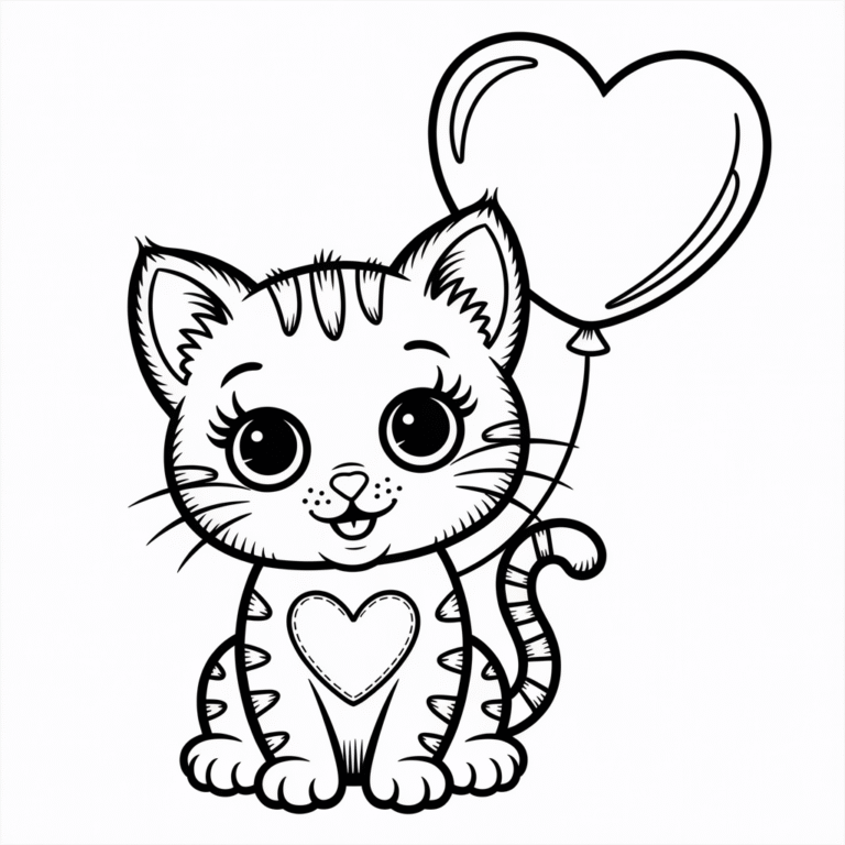 Kitty Coloring Pages – Fun & Adorable Printables for All Ages - Love ...