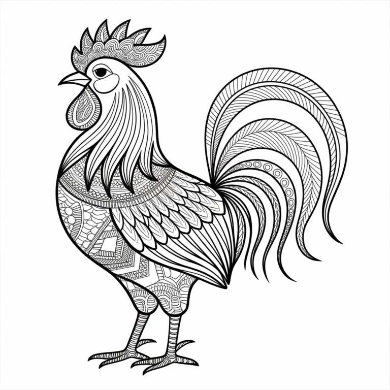 20 Rooster coloring pages |Free Printables for Kids & Adults - Love For ...