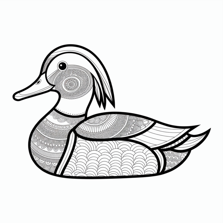 20 Duck coloring pages: Free Printables for Toddlers, Kids & Adults ...