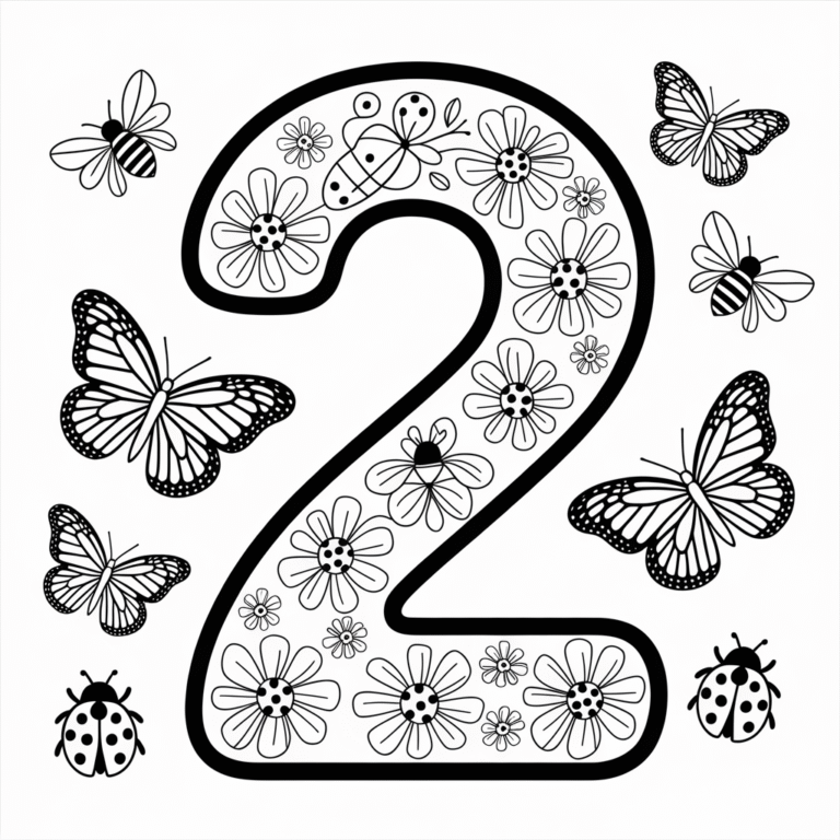 Number 2 Coloring Pages – Fun Printable Worksheets for Kids - Love For ...