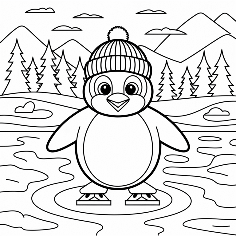 20 Penguin Coloring Pages: Free Printables for Kids & Adults | PDF ...