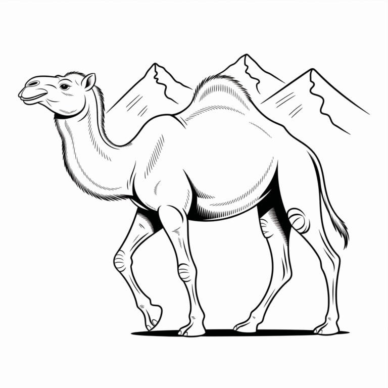 20 Camel Coloring Pages – Free & Printable Fun for Kids and Adults ...