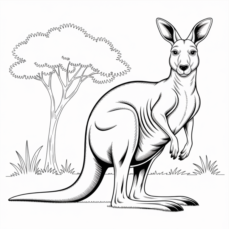 20 Kangaroo Coloring Pages – Free, Printable & Fun - Love For Coloring