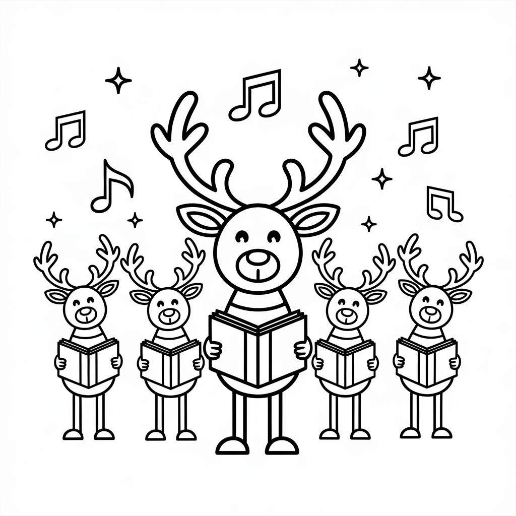 20 Reindeer Christmas Coloring Pages - Love For Coloring