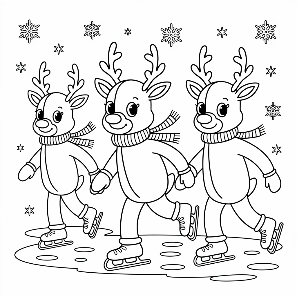 20 Reindeer Christmas Coloring Pages - Love For Coloring
