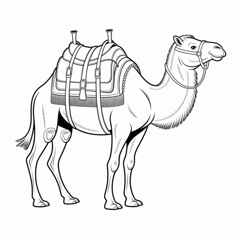 20 Camel Coloring Pages – Free & Printable Fun for Kids and Adults ...