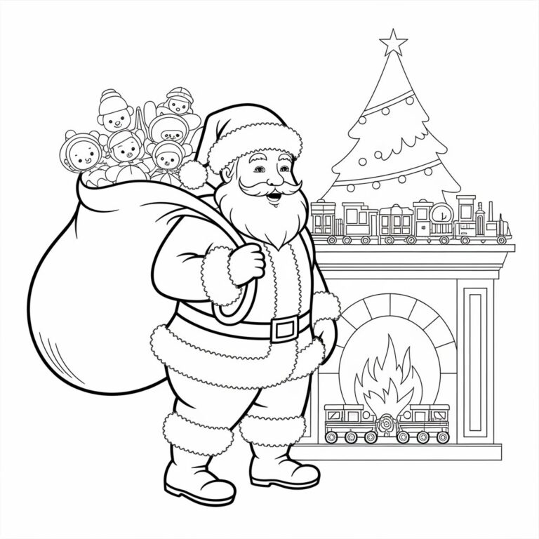 20 Christmas Santa Claus Coloring Pages – Free Printables for Holiday ...