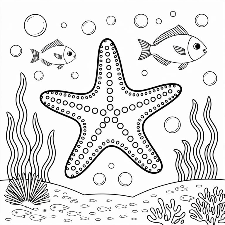Starfish Coloring Pages – Free Printable - Love For Coloring