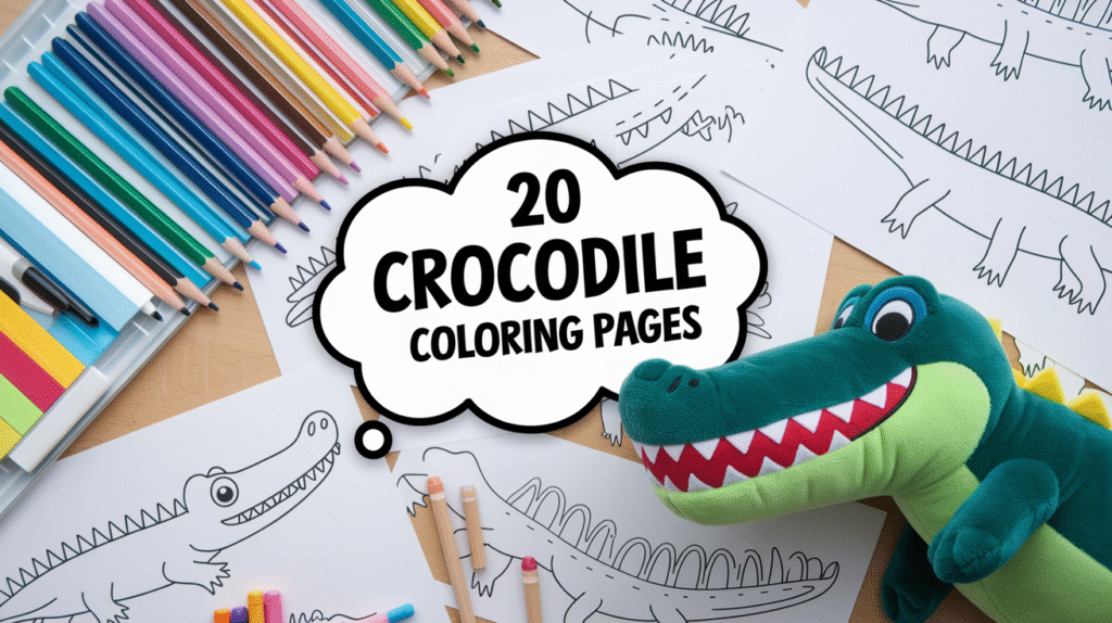 Crocodile coloring pages - Love For Coloring