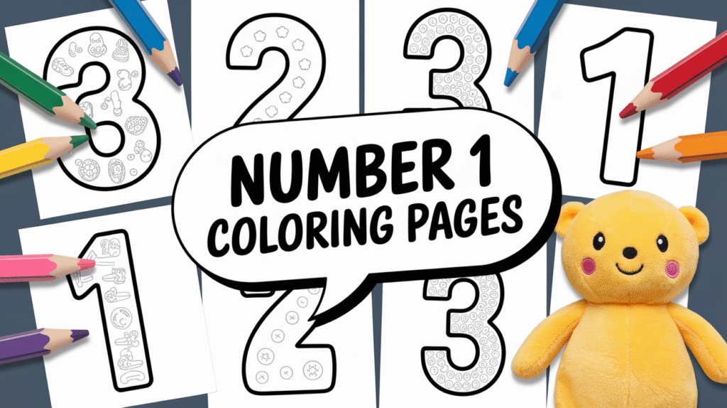 Number 1 Coloring Pages – Free Printable Worksheets for Kids - Love For ...