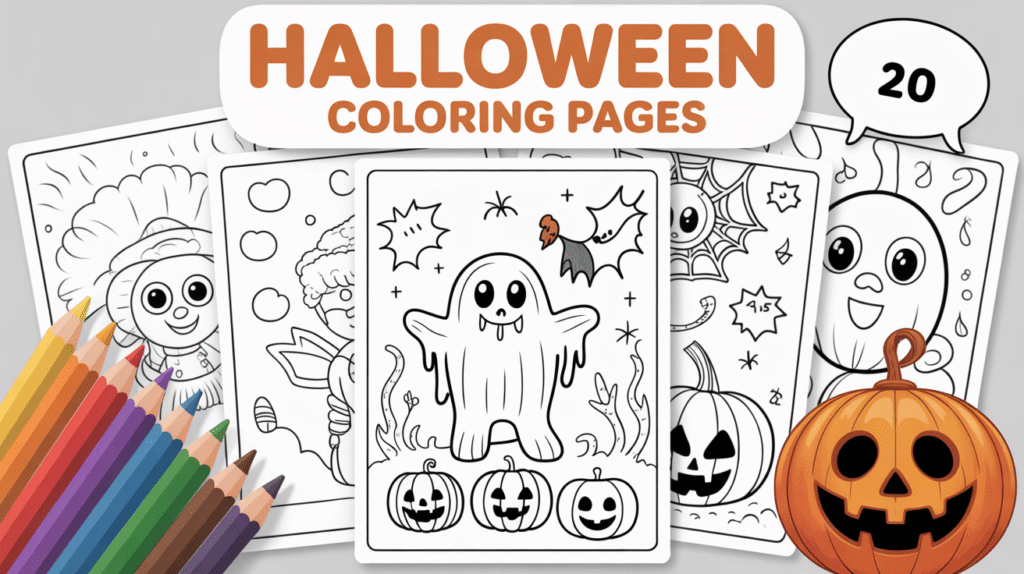 20 Halloween Coloring Pages – Free Printables for Kids & Adults - Love ...