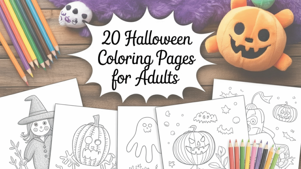 20 Halloween coloring pages for adults - Love For Coloring