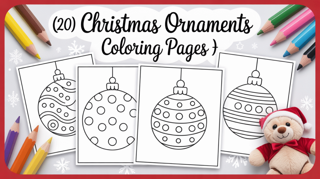 20 Christmas Ornaments Coloring Pages – Free Printables for Kids ...