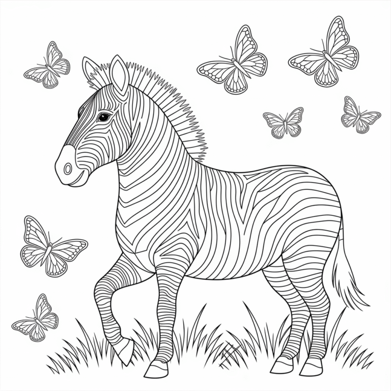 Zebra Coloring Pages – Fun & Creative Printables for All Ages - Love ...