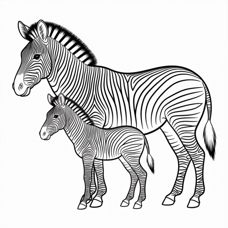 Zebra Coloring Pages – Fun & Creative Printables for All Ages - Love ...