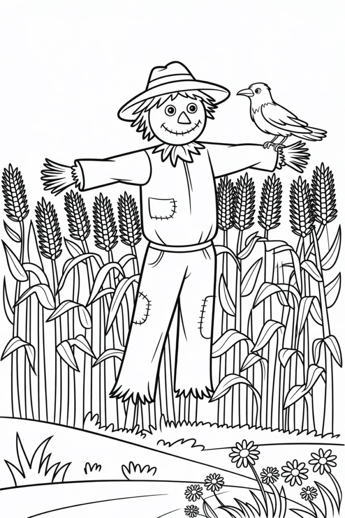 Free Scarecrow Coloring Pages -Download Free Printables