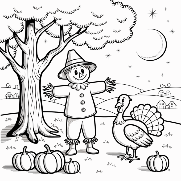 Thanksgiving coloring pages for kids - Love For Coloring