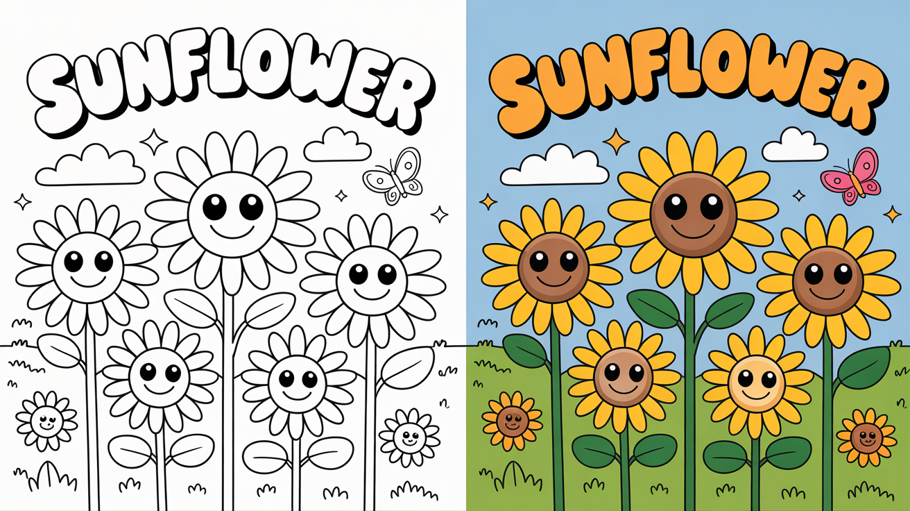 Sunflower Coloring Pages - Love For Coloring