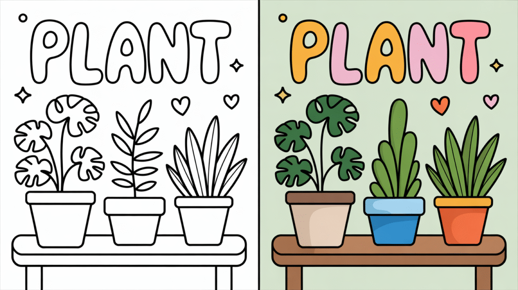 Plant coloring pages - Love For Coloring