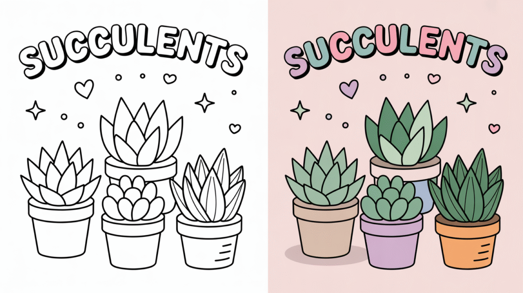 Cactus Coloring Pages - Love For Coloring