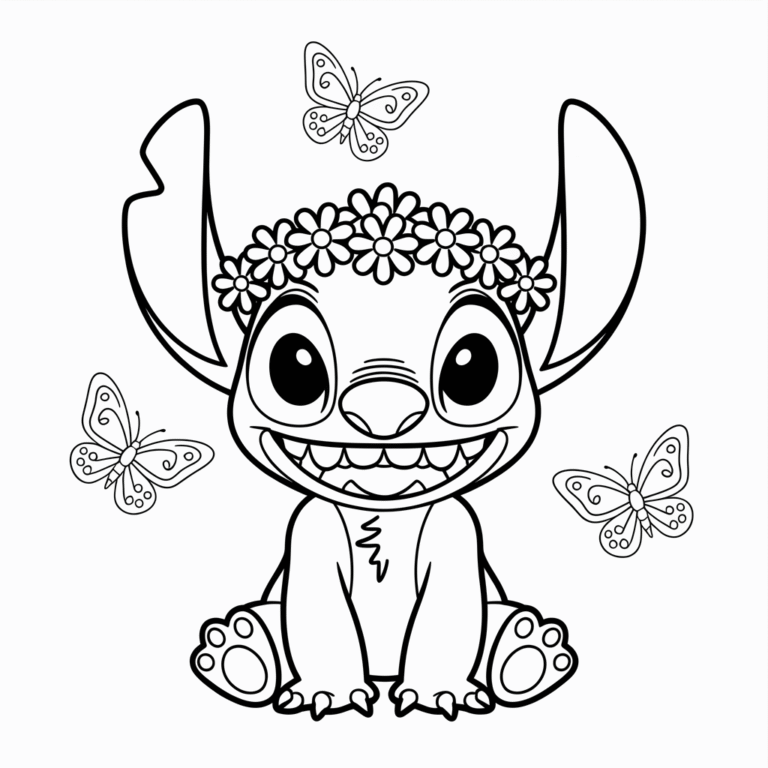 Stitch Coloring Pages – Free Printable Fun for Kids and Disney Fans ...