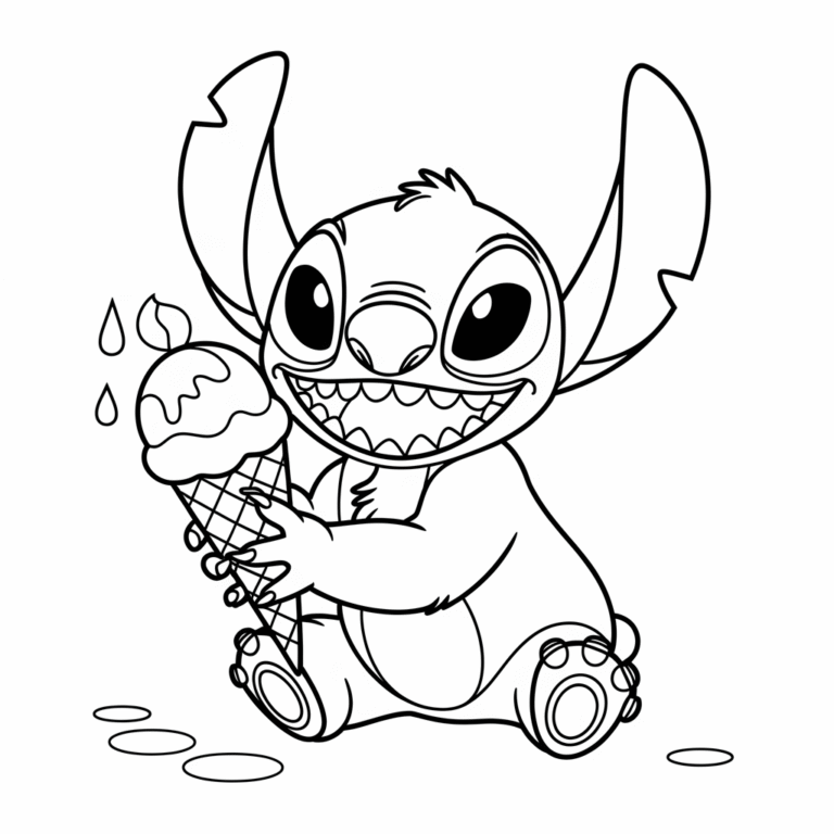 Stitch Coloring Pages – Free Printable Fun for Kids and Disney Fans ...