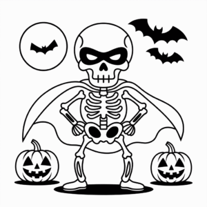 Skeleton Coloring Pages – Free Printable Fun for Kids and Adults - Love ...