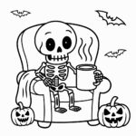 Skeleton Coloring Pages – Free Printable Fun for Kids and Adults - Love ...