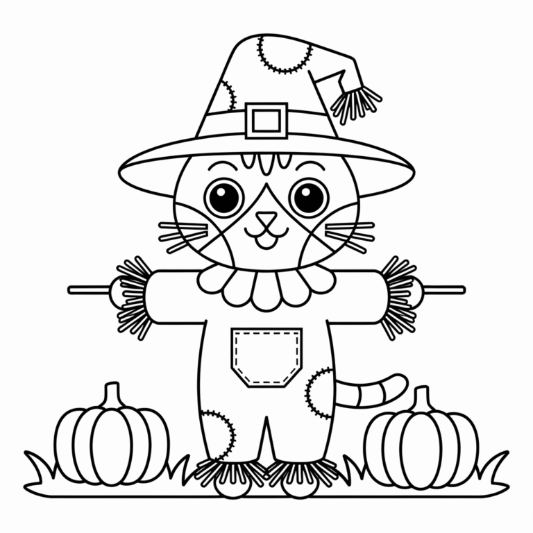 Halloween Cat Coloring Pages – Free Printables for Spooky Fun - Love ...
