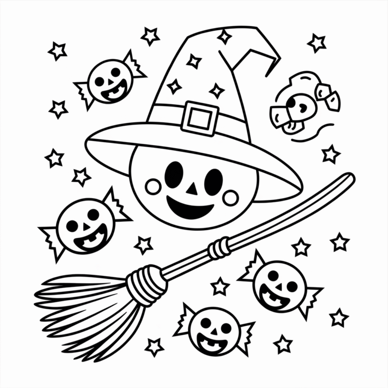 Halloween coloring pages for toddlers - Love For Coloring