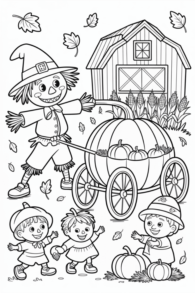 Free Scarecrow Coloring Pages -Download Free Printables