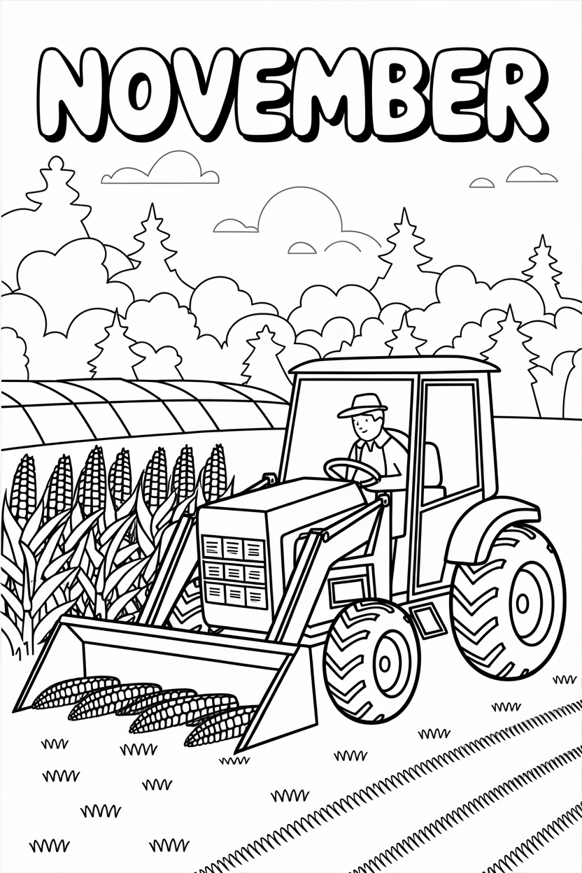 Free November Coloring Pages – Printable Fall & Thanksgiving Fun for ...