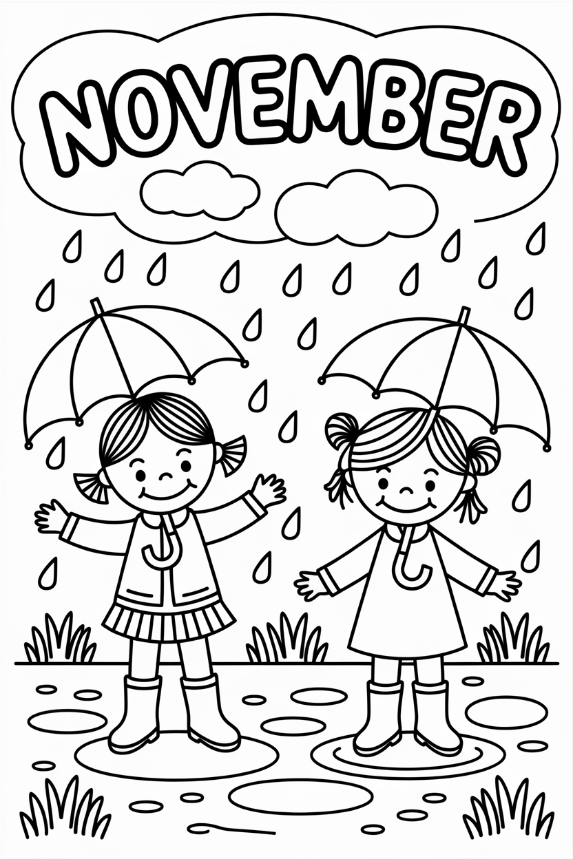 Free November Coloring Pages – Printable Fall & Thanksgiving Fun for ...