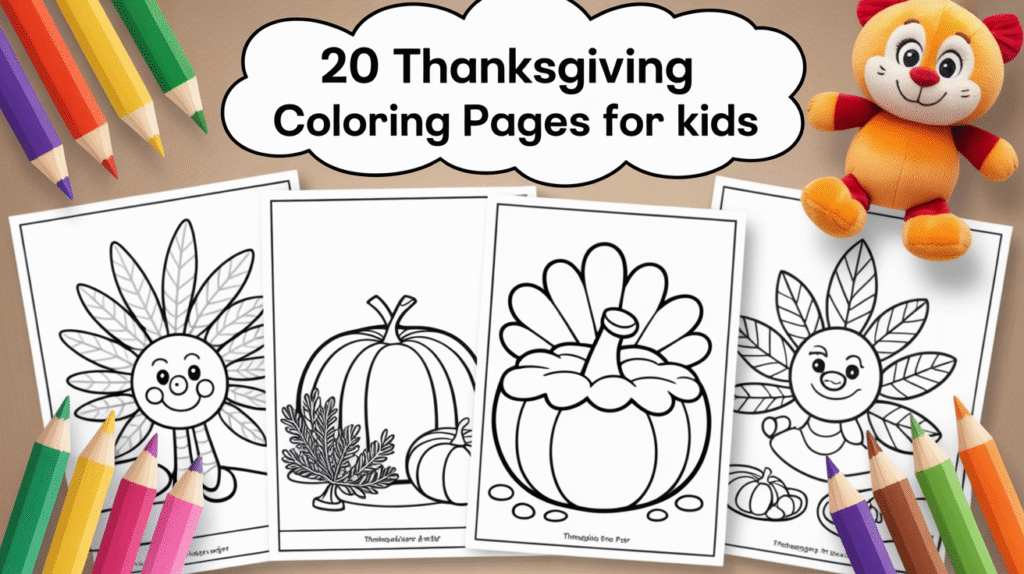 Thanksgiving coloring pages for kids - Love For Coloring